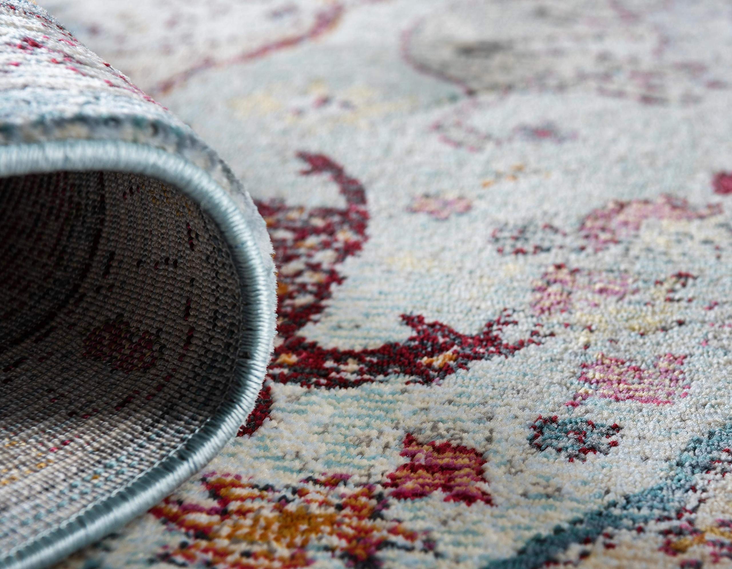 Unique Loom Baracoa Collection Area Rug - Rumba (2' 2" x 3' 1" Rectangle, Light Blue/ Cream)