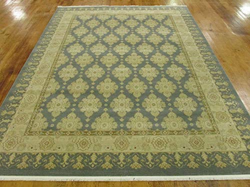 Unique Loom Edinburgh Collection Area Rug-Zinnia, 9 ft x 12 ft, Blue/Beige