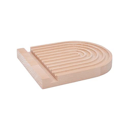 VEMMIO Breakfast Tray Wooden Tray with Groove Serving Plate Food Storage Dish Mirror Stand Phone Holder Aromatherapy Trays for Home Kitchen Organizer