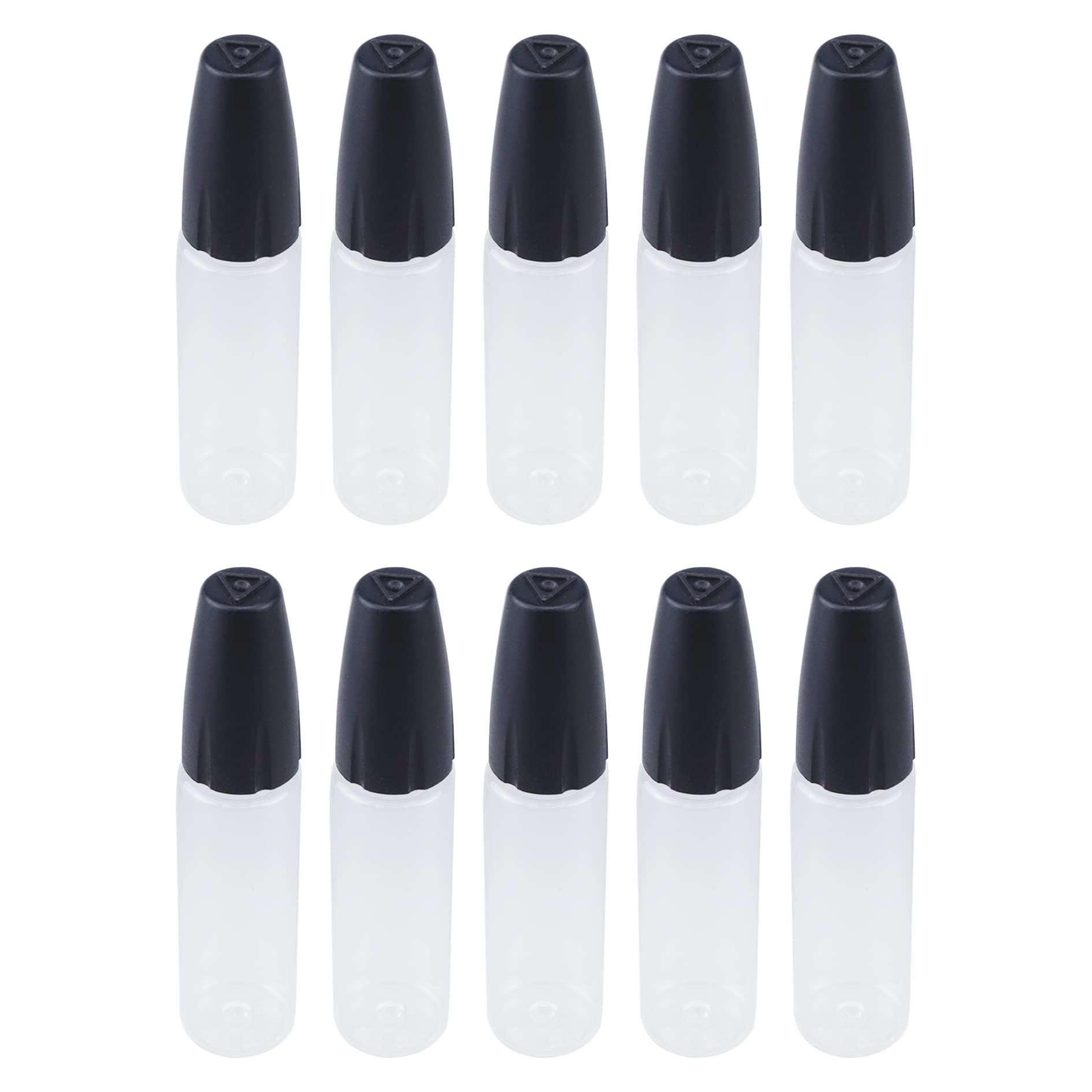 HNGSON 10 Pcs Precision Tip Applicator Bottle 10ml Needle Tip Applicator Glue Bottles with Fine Tip for Acrylic Painting, DIY Quilling, Paper Craft Glue Liquid Dropper Clear