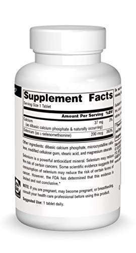 Source Naturals Selenium, Yeast Free 200 mcg from L-Selenomethionine - 120 Tablets