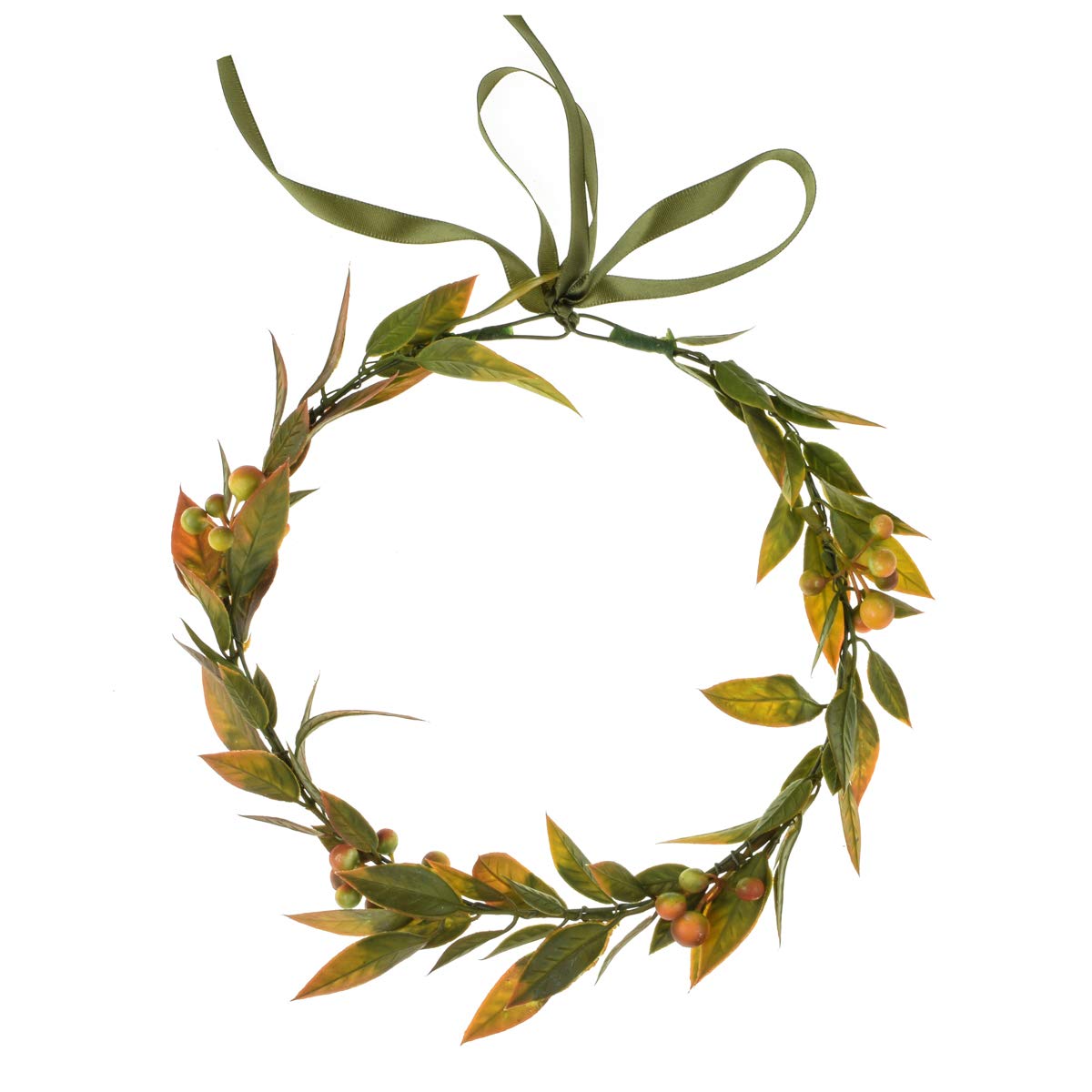 DDazzling Green Leaf Crown Boho Leaf Crown Eucalyptus Halo Wedding Woodland Crown Photo Prop (Green)