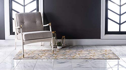 Unique Loom Positano Collection Coastal Modern Light Colors Starfish Beige Runner Rug (3' x 10')