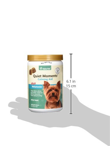 NaturVet Quiet Moments Calming Aid Plus Melatonin 180 Soft Chews 13.9OZ