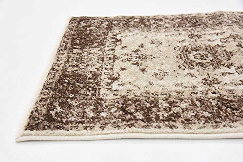 Unique Loom Rushmore Collection Area Rug - Lincoln (2'x 6' 1" Runner, Cream/ Beige)