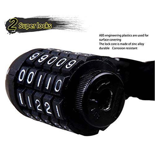 E Scooter Accessories for Adults for Coiling Bike Keyless 5-Digit Chain Lock Bicycles Combination Lock Bicycle Bike Accessories