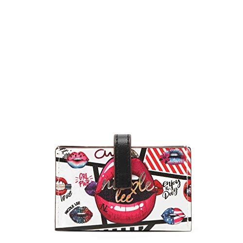 DESTINY BY NICOLE LEE Accordion Credit Card Holder Case RFID Blocking Eco Leather Snap Button Wallet Cash Purse for Women