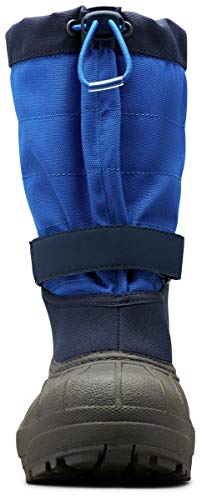 Columbia unisex child Powderbug Plus Ii Snow Boot, Collegiate Navy/Chili, 2 Big Kid US