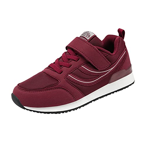 FASDNENDYS Couple Models Women's Middle Aged and Elderly Light Casual Comfortable Non Slip Outdoor Multi Color Shoes Red