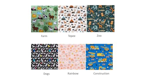 Lunchbox Small Kids Napkins, Pick Your Prints, 12x12 inches, Cotton Single Ply Napkins, Set of 6