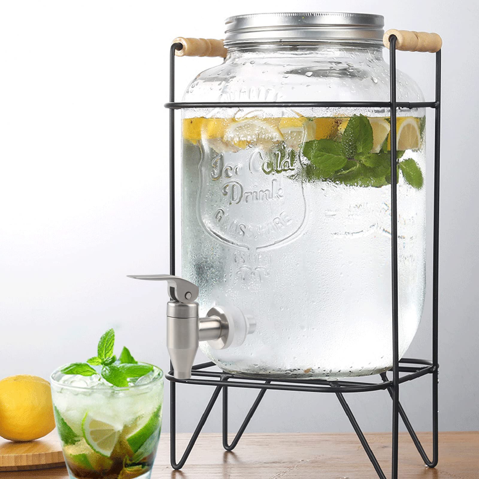 GWENBHMTOOL Beverage Dispenser Spigot Stainless Steel Push Style Spigot Water Dispenser Replacement Faucet for Sun Tea, Water, Juice or Various Drinks