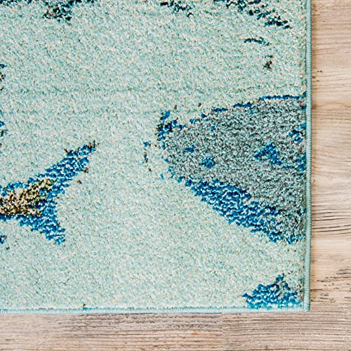 Rugs.com Amalfi Collection Rug β 4' x 6' Light Blue Medium Rug Perfect for Entryways, Kitchens, Breakfast Nooks, Accent Pieces