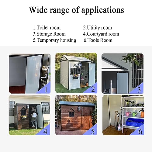 Storage shed,Sheds-Outdoor Storage Sheds,Storage shed with Ventilation shutters,Available as Temporary housing,It can Store All Kinds of Tools, with a Lock Design to Avoid Losing Items (Color : P)