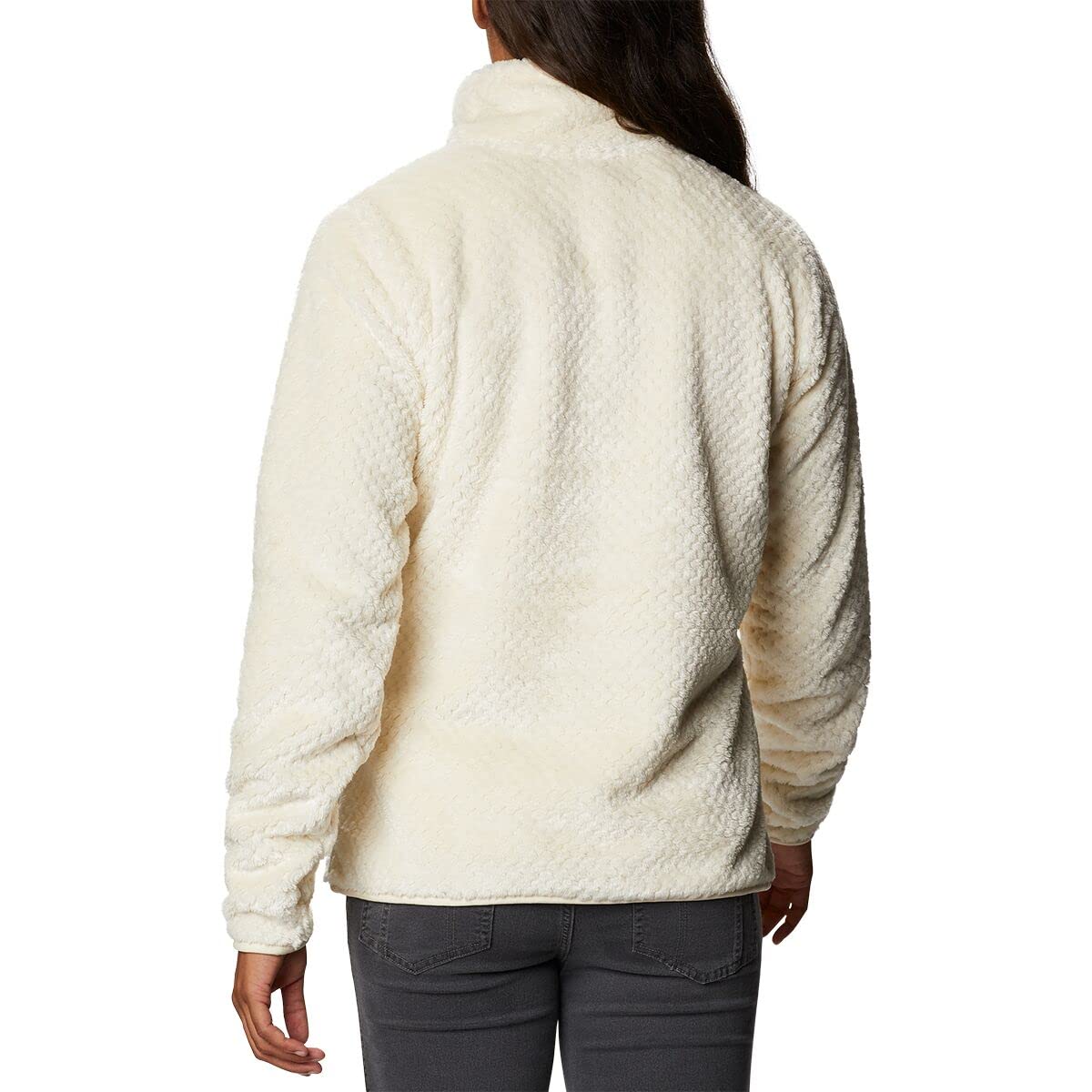 Columbia Women's Fire Side Sherpa 1/4 Zip, Chalk, Small