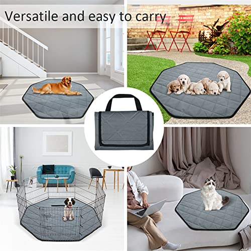 Octagon Washable Liner for Small Animal Playpen,Guinea Pig Bedding Cage Liners Washable Pee Pads for Dogs Pets (40.6 inch)