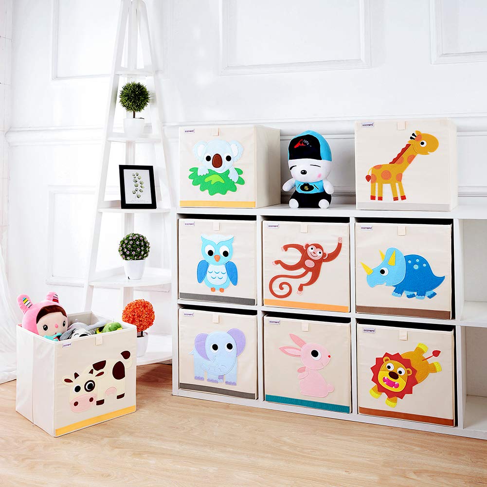 DODYMPS Foldable Animal Toy Storage Bins/Cube/Box/Chest/Organizer for Kids & Nursery, 13 inch (Cute Triceratops)