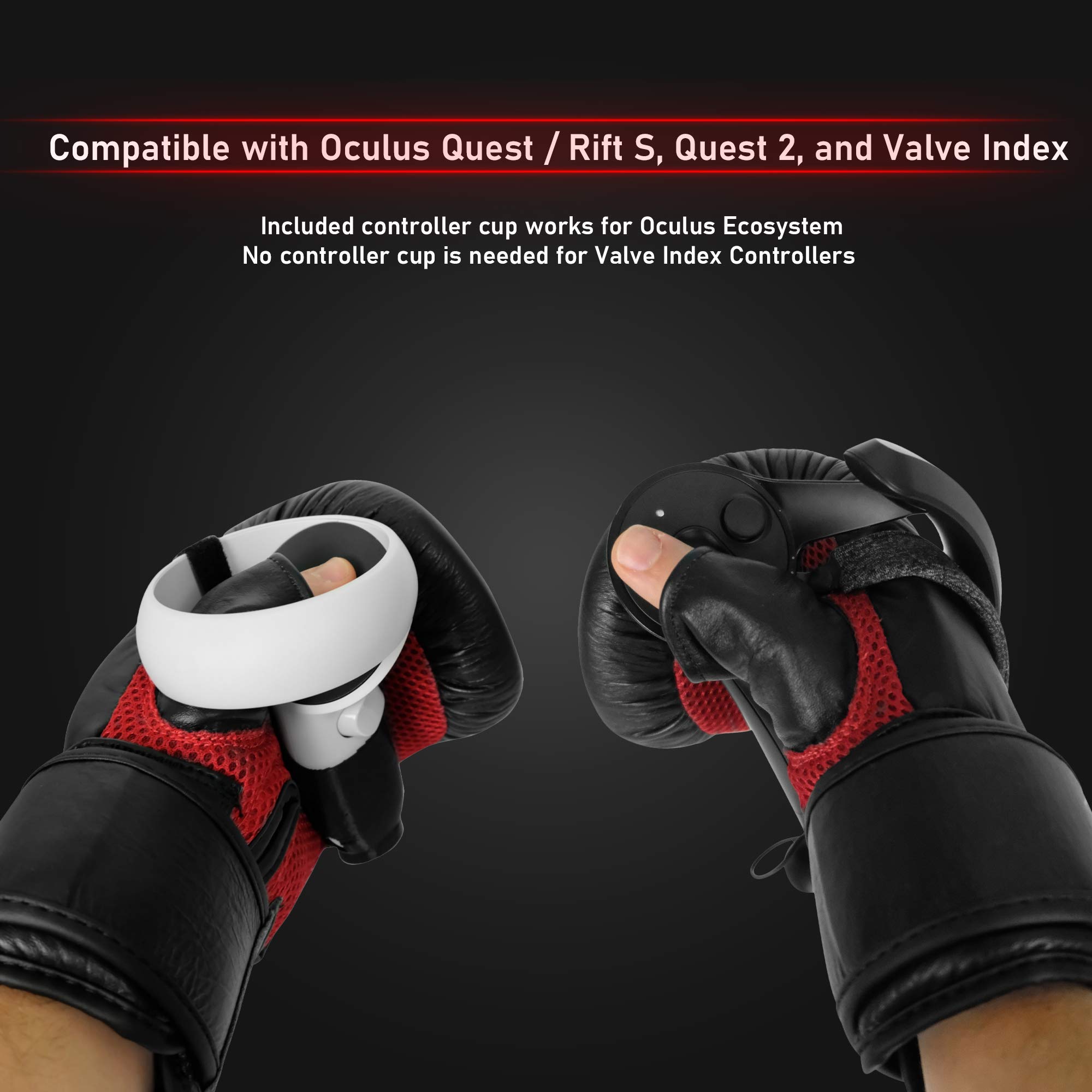 DeadEyeVR Ultimate Boxing Gloves - VR Boxing Mitts Controller Accessory for Thrill of The Fight FitXR BoxVR - Rift S, Oculus Quest 2, Index