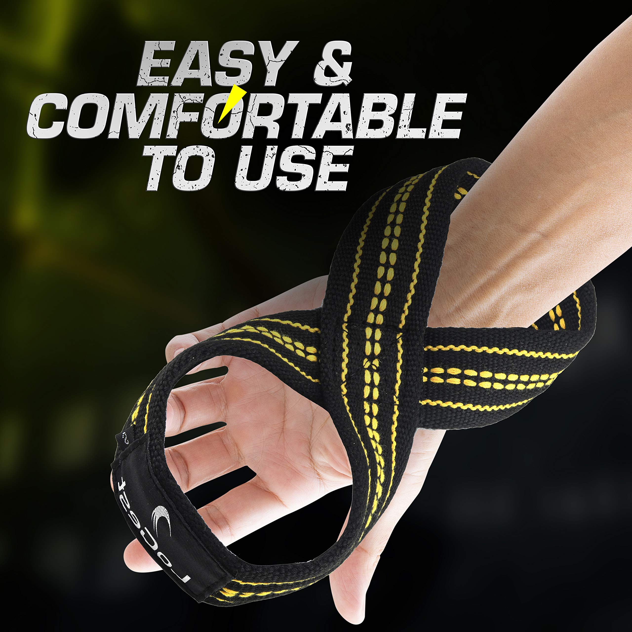 Deadlift Straps Figure 8 Lifting Strap for Power Lifters Weightlifters Workout Lifting Straps - 3 Sizes Small Medium Large - Weight Lifting Straps Non Slip Padded Dead Lift Straps Figure 8 Straps