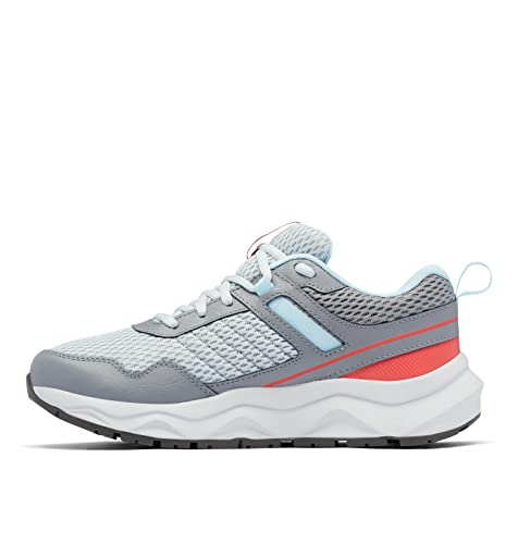 Columbia Women's Plateau Waterproof Hiking Shoe, Cirrus Grey/Red Hibiscus, 8