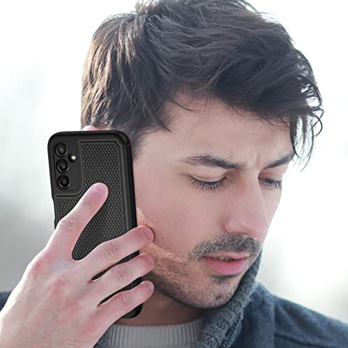 FNTCASE for Samsung Galaxy A14 5G Case: Dual Layer Protective Heavy Duty Cell Phone Cover Shockproof Rugged with Non Slip Textured Back - Military Protection Bumper Tough - 2023, 6.6inch (Matte Black)