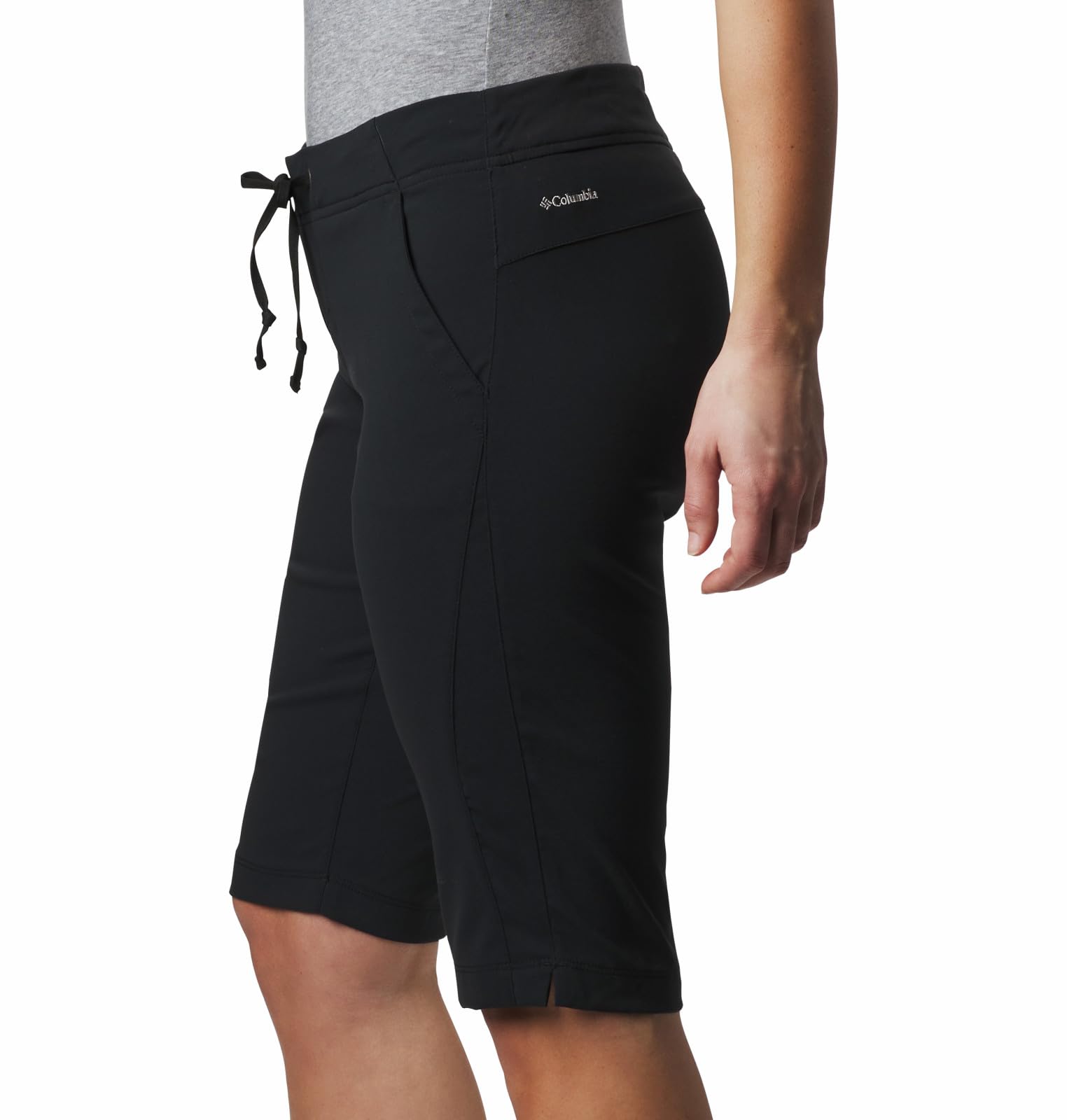 Columbia Women's Anytime Outdoor Long Short Shorts, black, 16x13