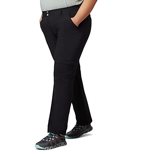 Columbia Women's Standard Saturday Trail II Convertible Pant, Black, 12 Regular