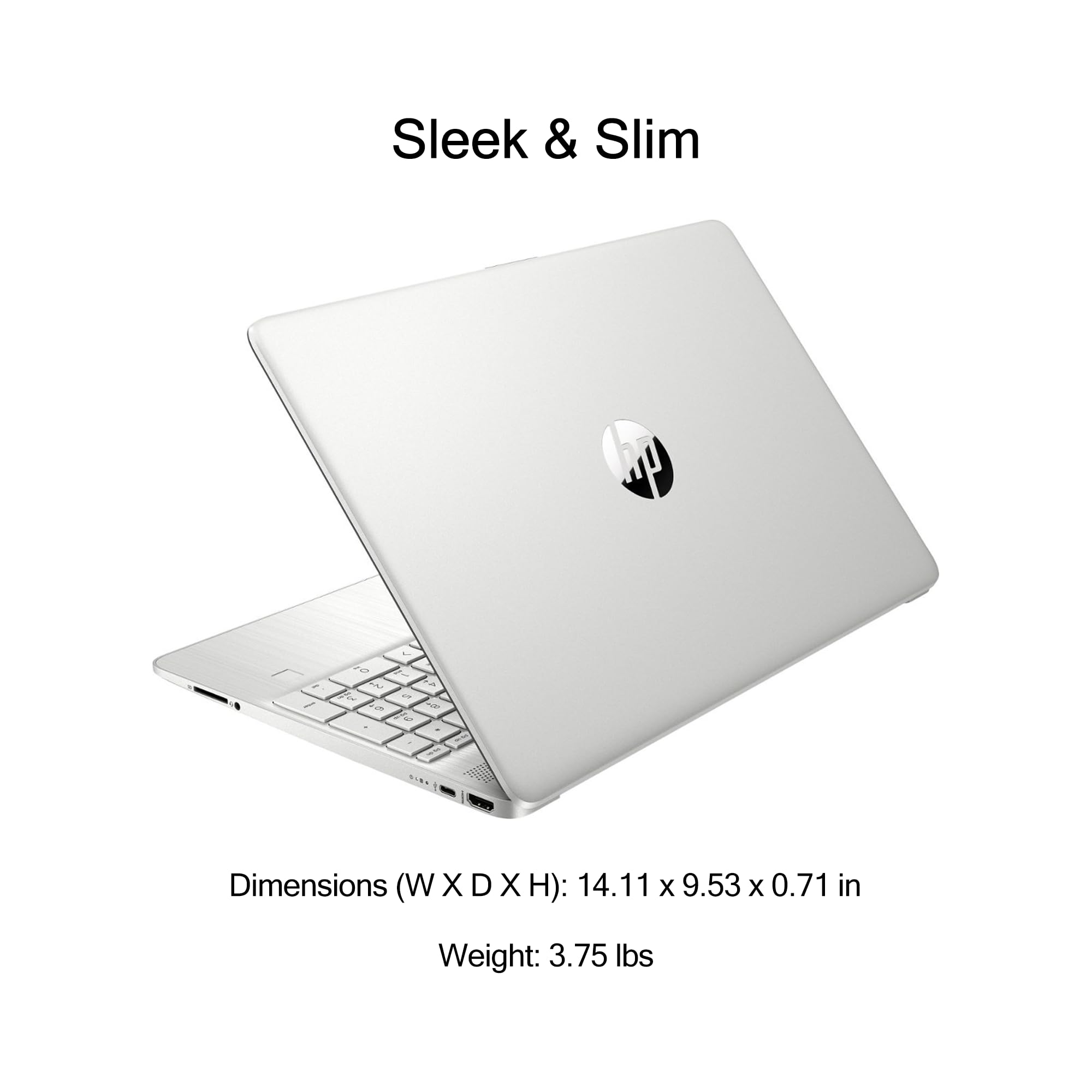 HP 15.6" FHD IPS Touchscreen Laptop, Intel Core i7-1165G7, 16GB RAM, 512GB PCIe SSD, HD Camera, Iris Xe Graphics, HD Audio with Stereo Speakers, Win 10 Pro, Silver, 32GB Hotface USB Card