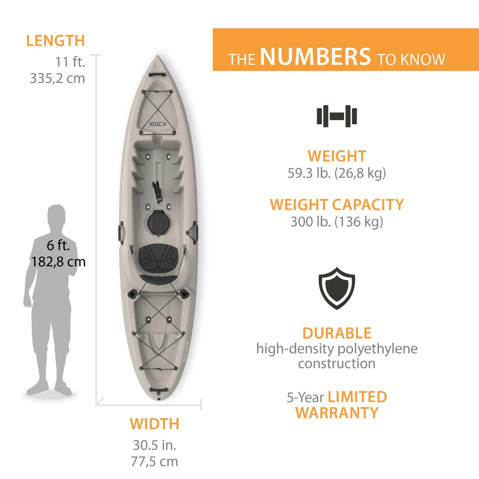 Emotion Stealth Angler Fishing Kayak, Sandstone, 11'