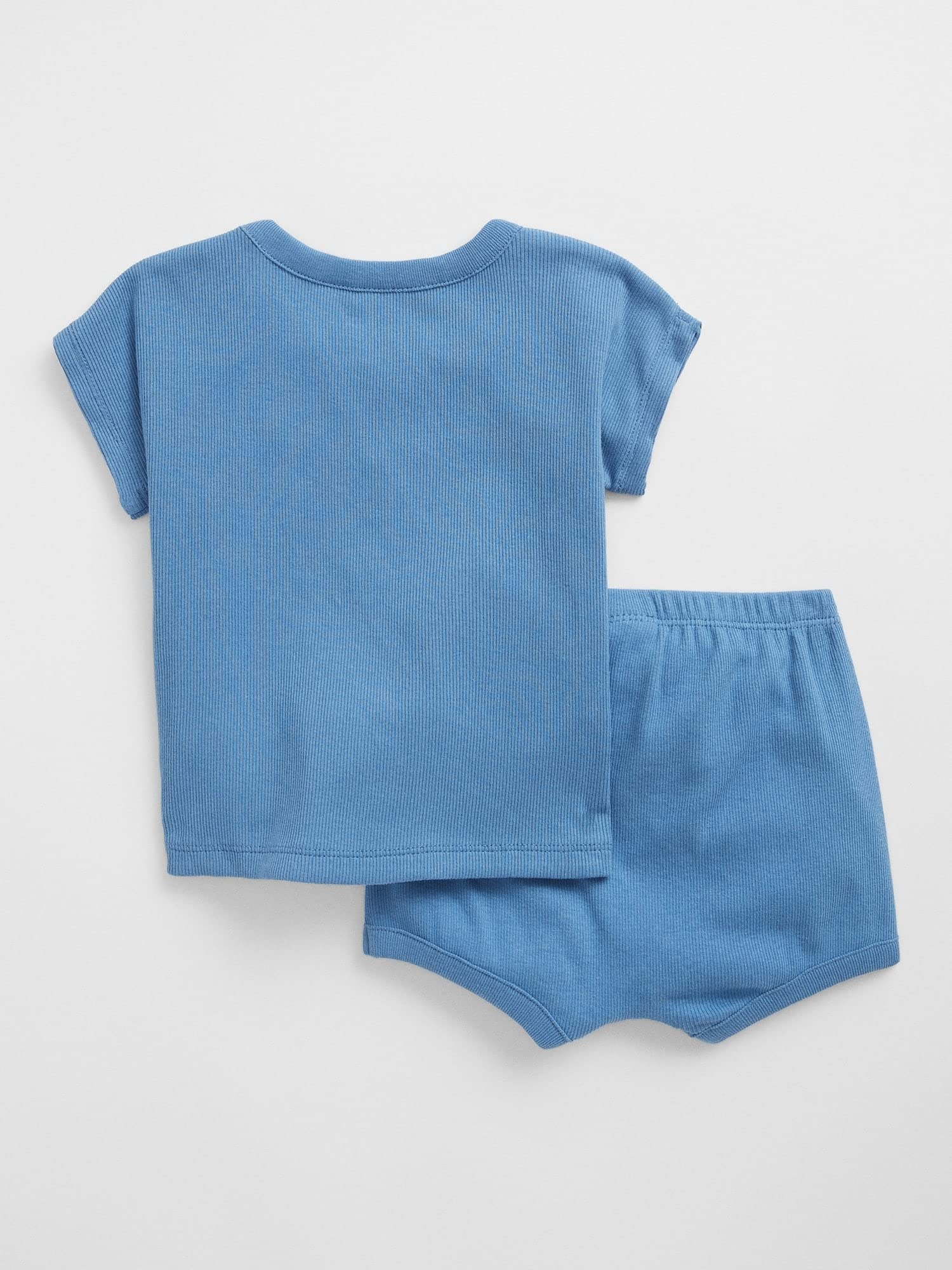 GAP Baby Boy Ribbed Set JASPER BLUE 18-24M