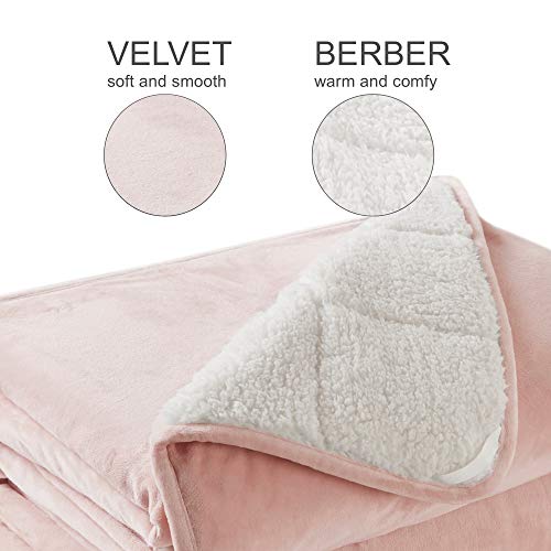 Degrees of Comfort Soft Children's Weighted Blanket 7lbs, Best Kids Sherpa Throw 41x60 Teal 7lbs