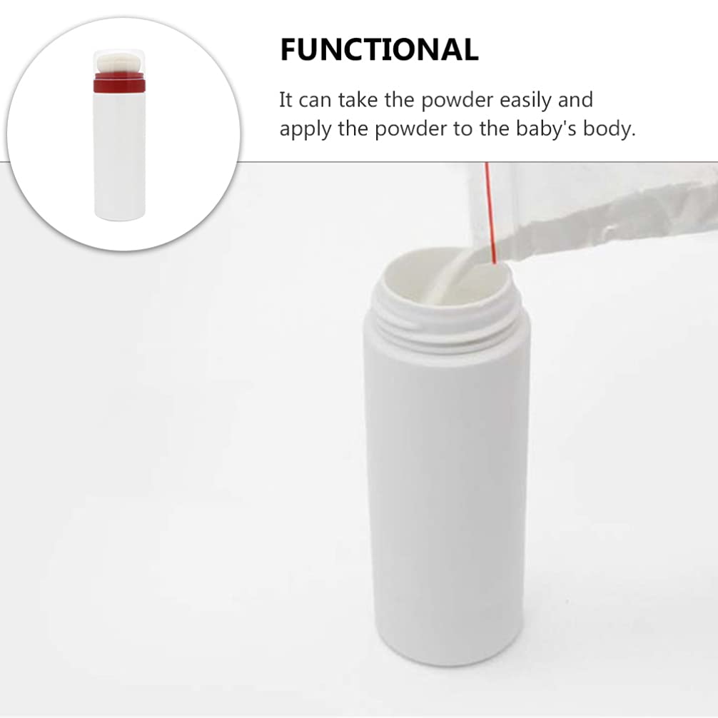 Empty Makeup Powder Container with Puff Reusable Plastic Loose Powder Case Refillable Powder Bottle Jars for Home Outdoor, 1Pc