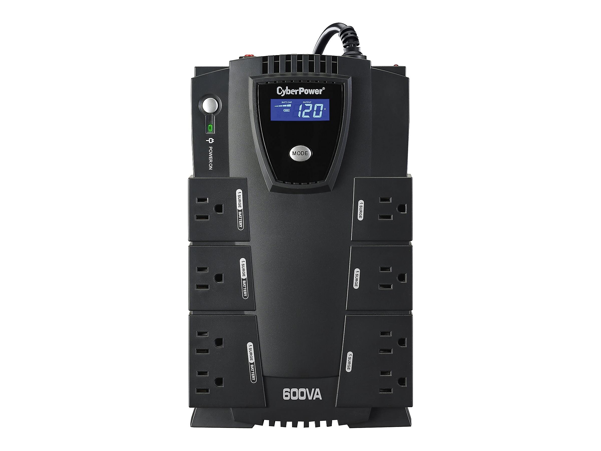 CyberPower CP750LCD Intelligent LCD UPS System, 750VA/420W, 8 Outlets, Compact