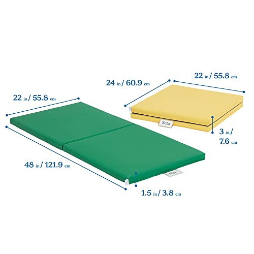 ECR4Kids SoftZone Folding Rainbow Rest Mats, Classroom Furniture, Assorted, 5-Piece