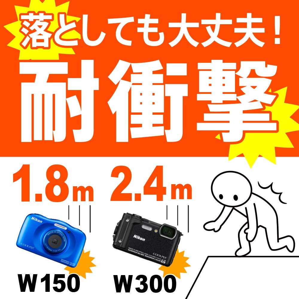 Nikon Digital Camera COOLPIX W150 Waterproof W150RS Resort (International Model), Blue (Renewed)