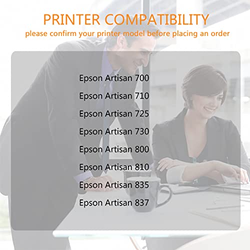 Run Star Remanufactured 2 Pack T098 T099 98 99 Black Ink Cartridge Replacement for Epson T098 T099 98 99 use with Epson Artisan 700 710 725 730 800 810 835 837 Inkjet Printer (2 Black)