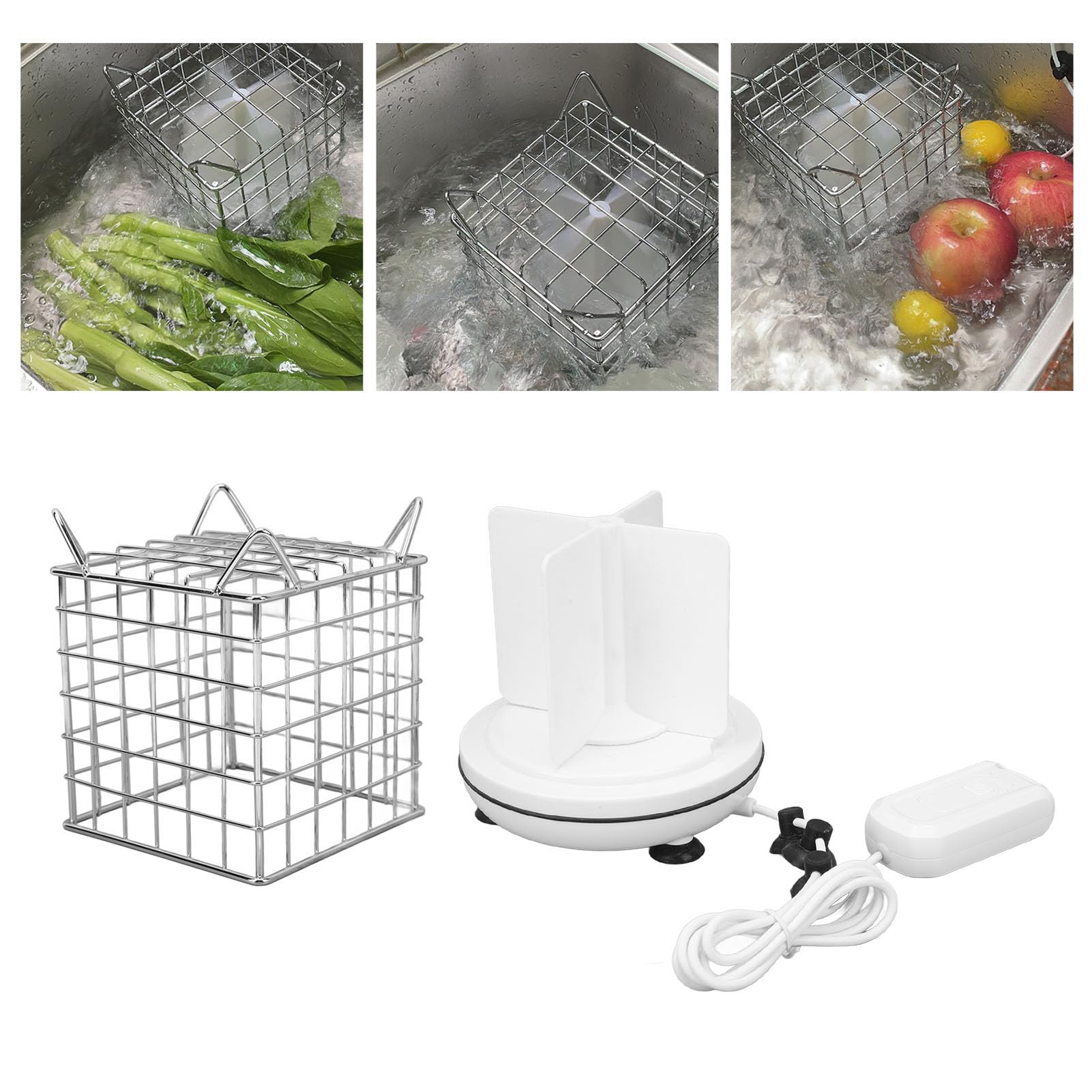 Mini Portable Washing Machine, Ultrasonic Fruit Dish Washer for Home Kitchen 100‑240V