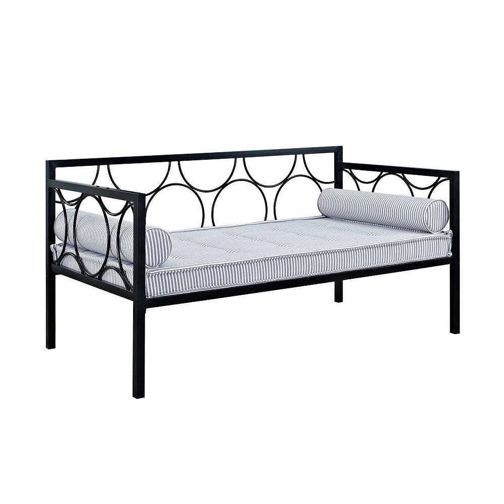 DHP Rebecca Metal Daybed Frame, Sofa Bed Fits Twin Size Mattress, Black
