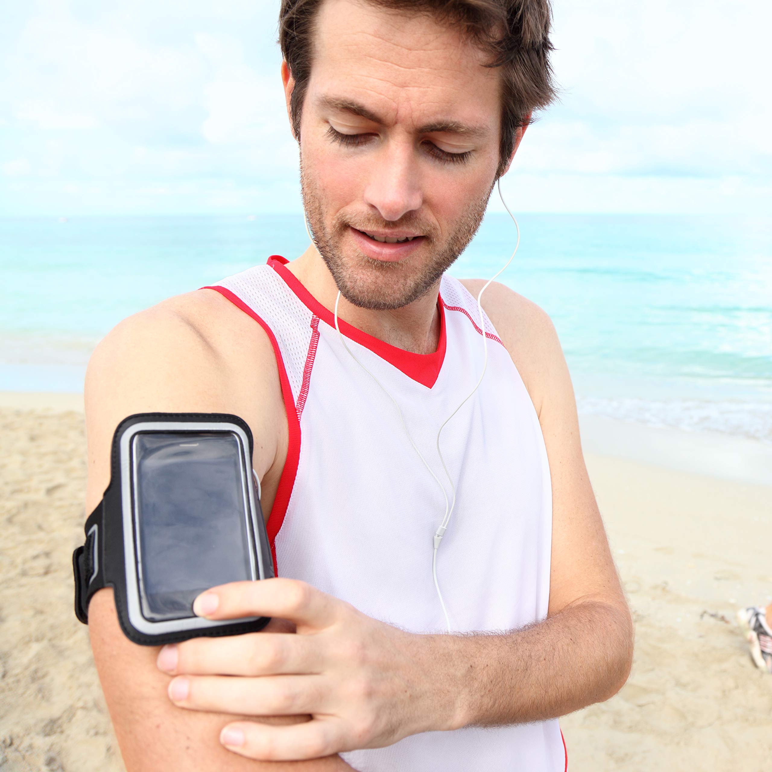 Dapper&Doll Dapper&Doll Cell Phone Armband iPhone Holder for Running & Gym - Fits Max Plus Mini SE (12/11/X/XS/XR/8/7/6/5) Galaxy S Ultra Plus Lite Edge Note (21/20/10/9/8/7/6/5)