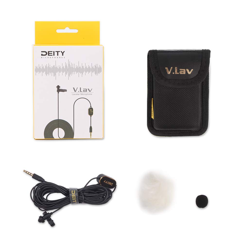 Deity V.Lav Pre-Polarized Lavalier Lapel Microphone Omnidirectional Condenser Mic for DSLRs Camcorders Smartphones Handy Recorders Laptop Bodypack Transmitters Tablets
