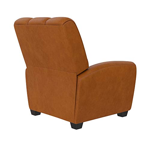 DHP Vertical Pushback, Camel Faux Leather Recliner
