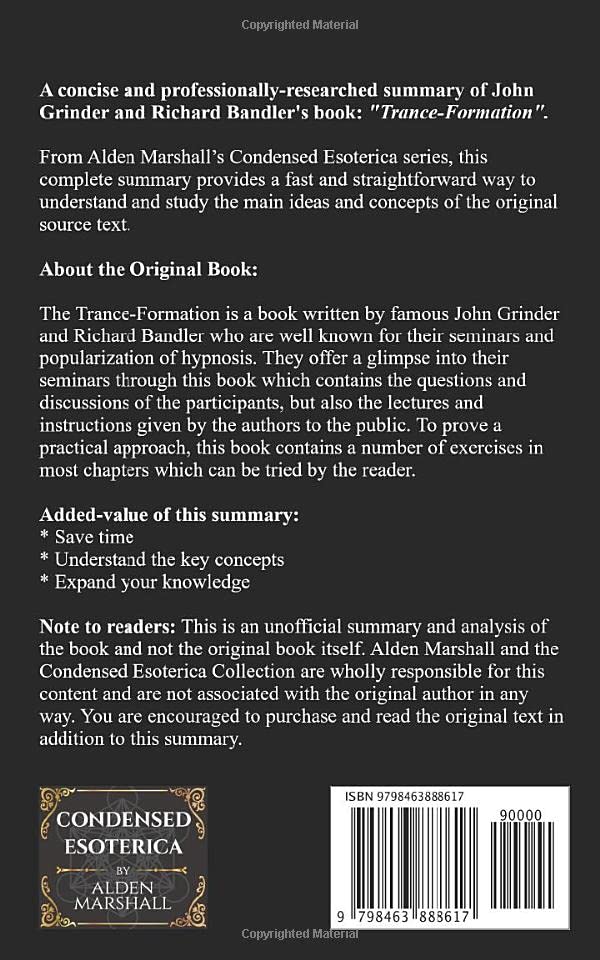 Summary of Trance-Formations by John Grinder and Richard Bandler