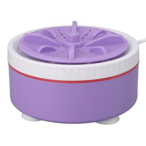Mini Turbo Washing Machine Efficient Portable Washer for Small Clothes Baby Clothes Fruit Plates for Individual Traveling (Purple)