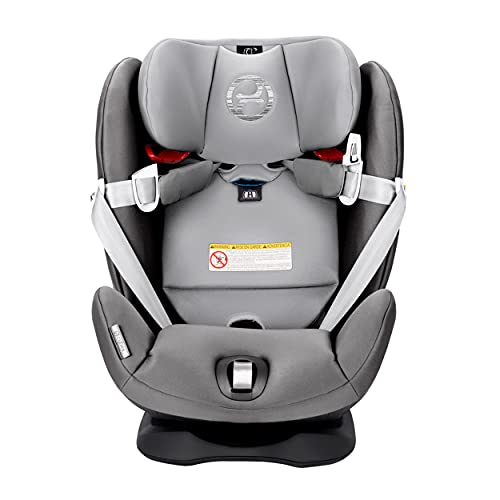 Cybex Eternis S, All-in-One Convertible Car Seat, 12-Position Height-Adjustable Reclining Headrest, Side Impact Protection, Manhattan Grey, 120 lb