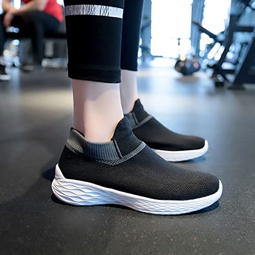 FASDNENDYS Solid Running Mesh Breathable Foot Color Ladies Fashion Women's Athletic Water Shoes for Women Grey