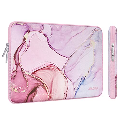 MOSISO Laptop Sleeve Compatible with MacBook Air/Pro, 13-13.3 inch Notebook, Compatible with MacBook Pro 14 inch 2023-2021 A2779 M2 A2442 M1, Neoprene Bag with Small Case Marble MO-MBH216
