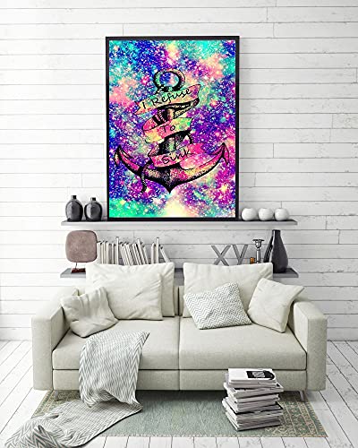 Diamond Painting Kits for Adults 5D（I Refuse to Sink） Diamond Art Kit for Beginners,DIY Paint with Round Full Drill Diamonds Paintings Gem Art for Christmas Home Wall Decoration Gift 11.8x15.7in