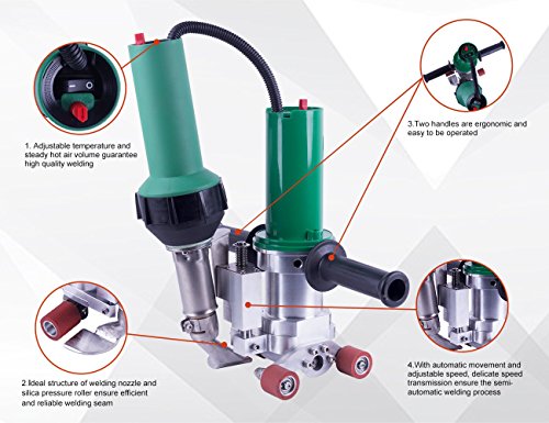 LESITE Semi-automatic Hot Air Welder for Welding Roof PVC TPO, Banner Overlap Welding (LST-TAC (110V/1700W))