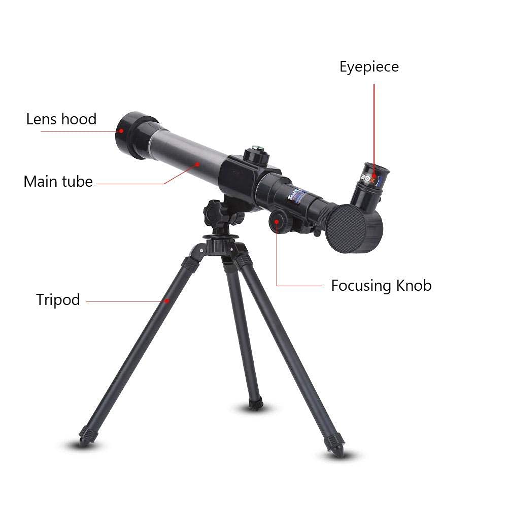 Demeras Telescope Astronomical Refractor Telescope Kids Astronomical Telescope with Adjustable Tripod and Finder Scope