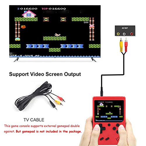 RFiotasy Retro Game Machine Handheld Game Console with 400 Classical FC Game ConsoleĀ Support for Connecting TV Gift Birthday for Kids and Adult (ZJ-red)