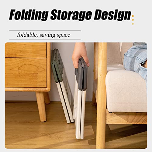 Folding Step Stool, Foldable Foot Stool with 9 Inch Height - Holds Up to 330 lbs - Lightweight Plastic Foldable Step Stool for Kids, Kitchen, Bathroom & Living Room (Green)